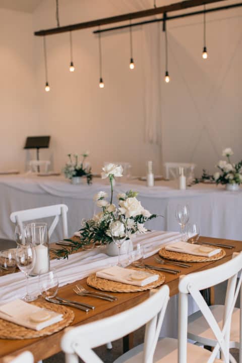 White Chiffon Table Draping | Arctic Fox Events Products for Hire