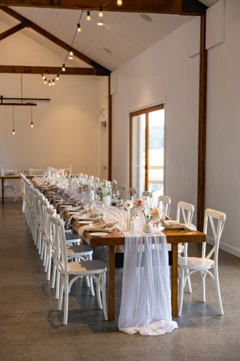 White Chiffon Table Draping | Arctic Fox Events Products for Hire